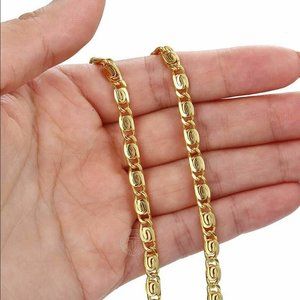 Accessories | 2 Mens 14k Gold Chain Link Necklace Streetwear 14 Karat ...
